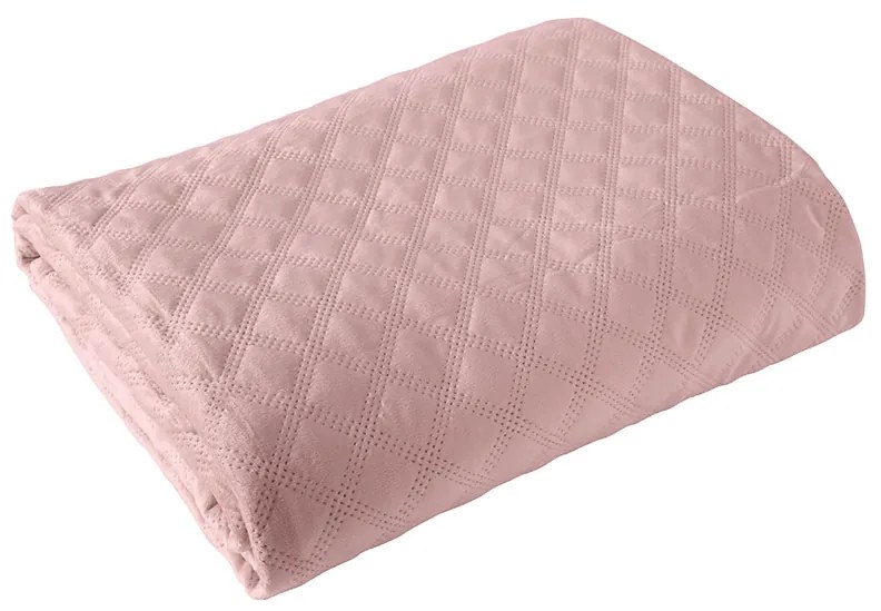 MARKIZETA VELVI Dekorační přehoz na postel, rozměr 220x240 cm, barva 014 světle růžová VELVI0/NAP/014/220240/1