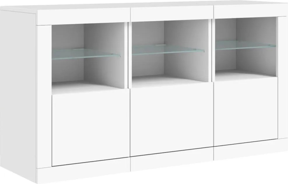 Příborník s LED osvětlením bílý 123 x 37 x 67 cm 3209058
