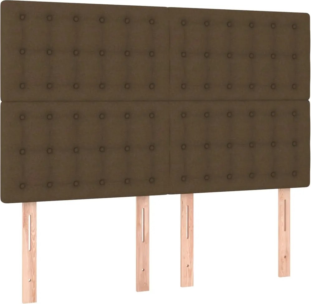 Box spring postel s matrací tmavě hnědá 140x200 cm textil 3137480
