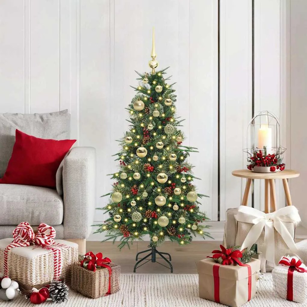 Umělý Skládací Vánoční Strom s stojanem Zelená 120 cm PE a PVC 3397397