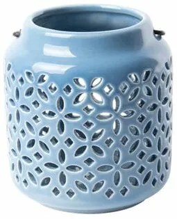 Esschert Design ESSCHERT DESIGN Lucerna na čajovku, keramika, pr. 9,9 cm BALENÍ OBSAHUJE 3 KUSY! | obláčková modrá