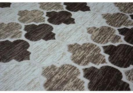 koberec AKRYL YAZZ 3766 Marocký jetel, Mříž, tmavě béžová, hnědá velikost 133x190 cm | krásné koberce cz