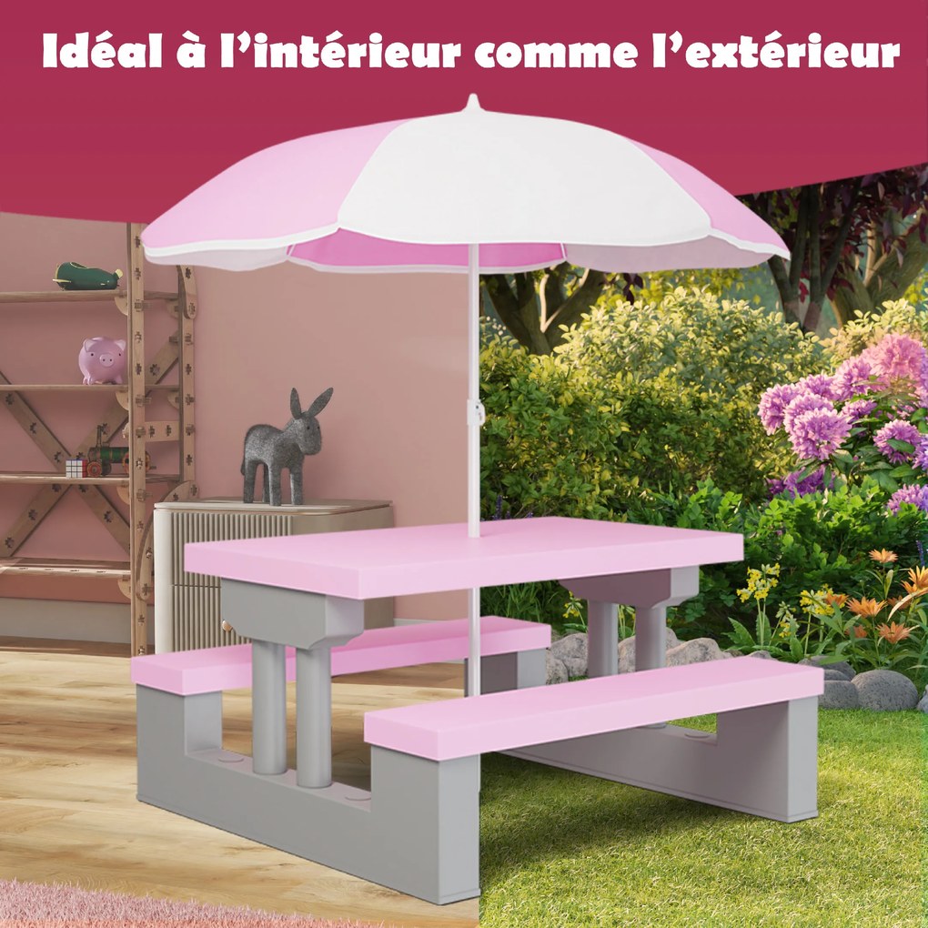 Dětský sedací set růžová s Slunečník