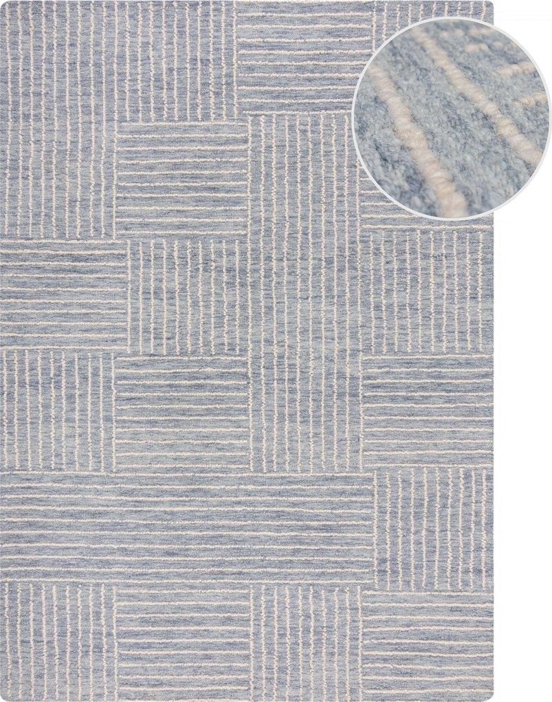 Flair Rugs, Kusový koberec Memphis Abstract Check Blue, 120x170, modrá, ložnice