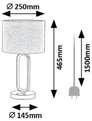 Rabalux 74044 - LED Stolní lampa DOMIRO 1xE27/60W/230V + LED/8W