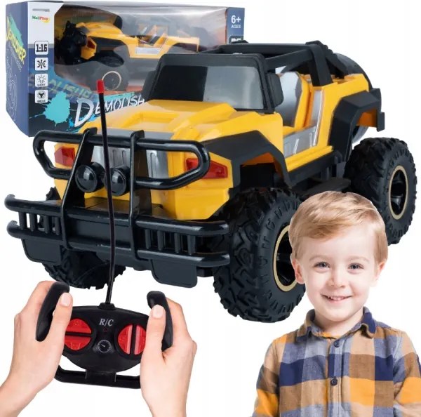 Terénní vůz JEEP na dálkové ovládání 1:16 žlutý