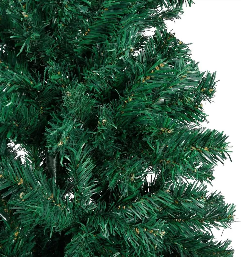 vidaXL Umělý vánoční stromek s LED a sadou koulí bílý 150 cm PVC [3077621] Barva: zelená a zlatá