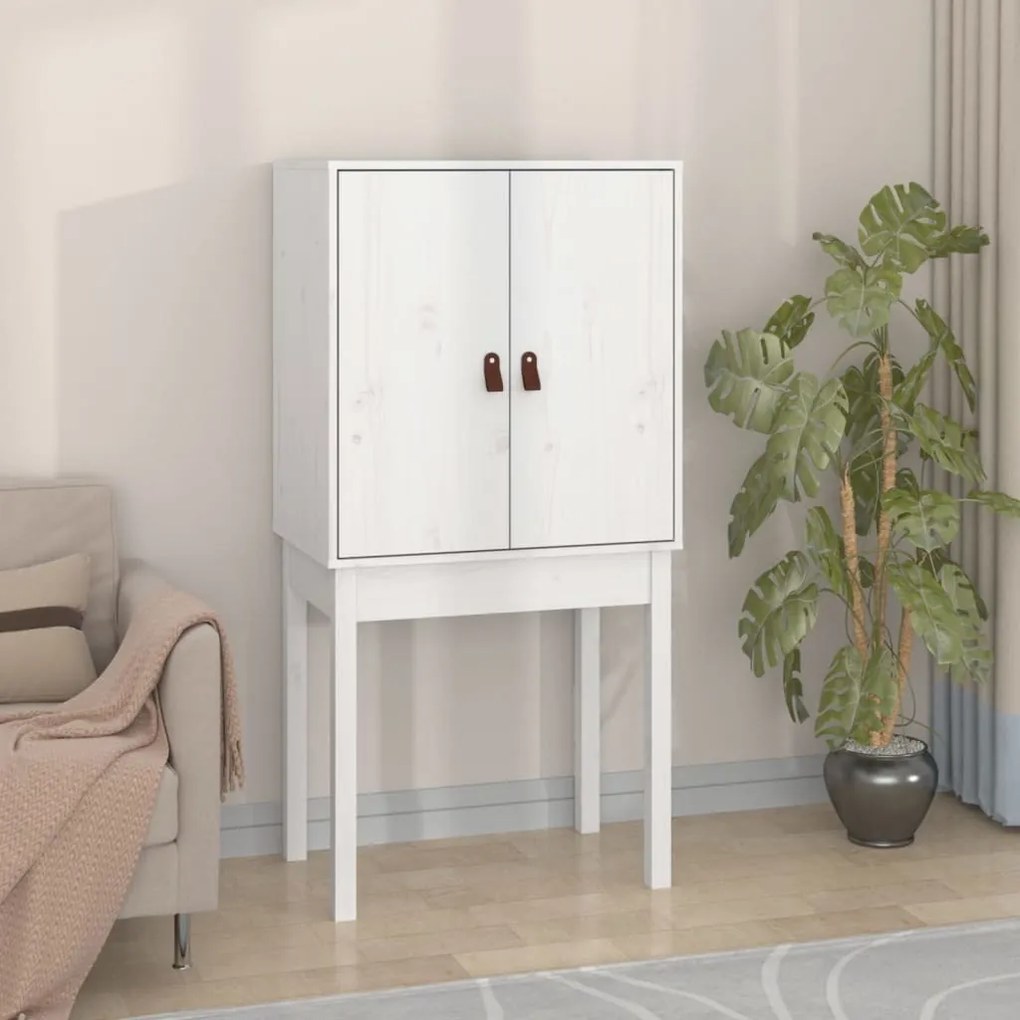 vidaXL Skříň highboard 60x40x120 cm masivní borové dřevo [821745] Barva: Šedá