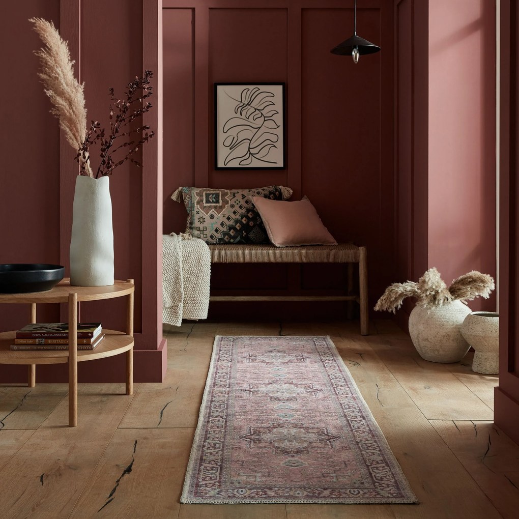 Flair Rugs, Běhoun Hebden Windsor Pink, 60x230, růžová, ložnice