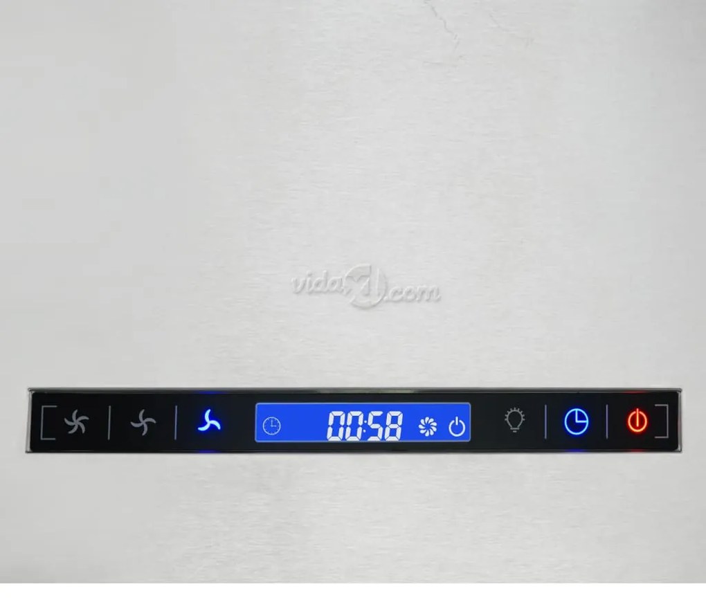 vidaXL Marketos Závěsná ostrůvková digestoř dotykový senzor LCD 55cm nerez ocel