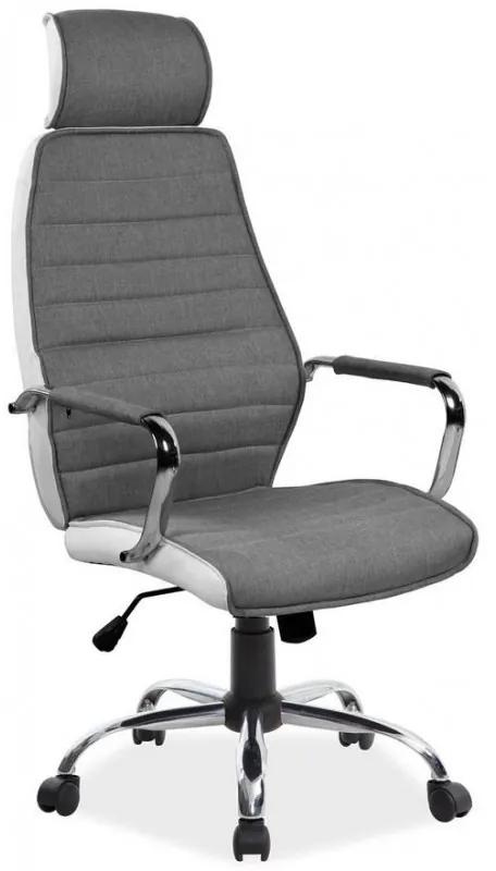 Casarredo Kancelářská židle Q-035 šedá/bílá