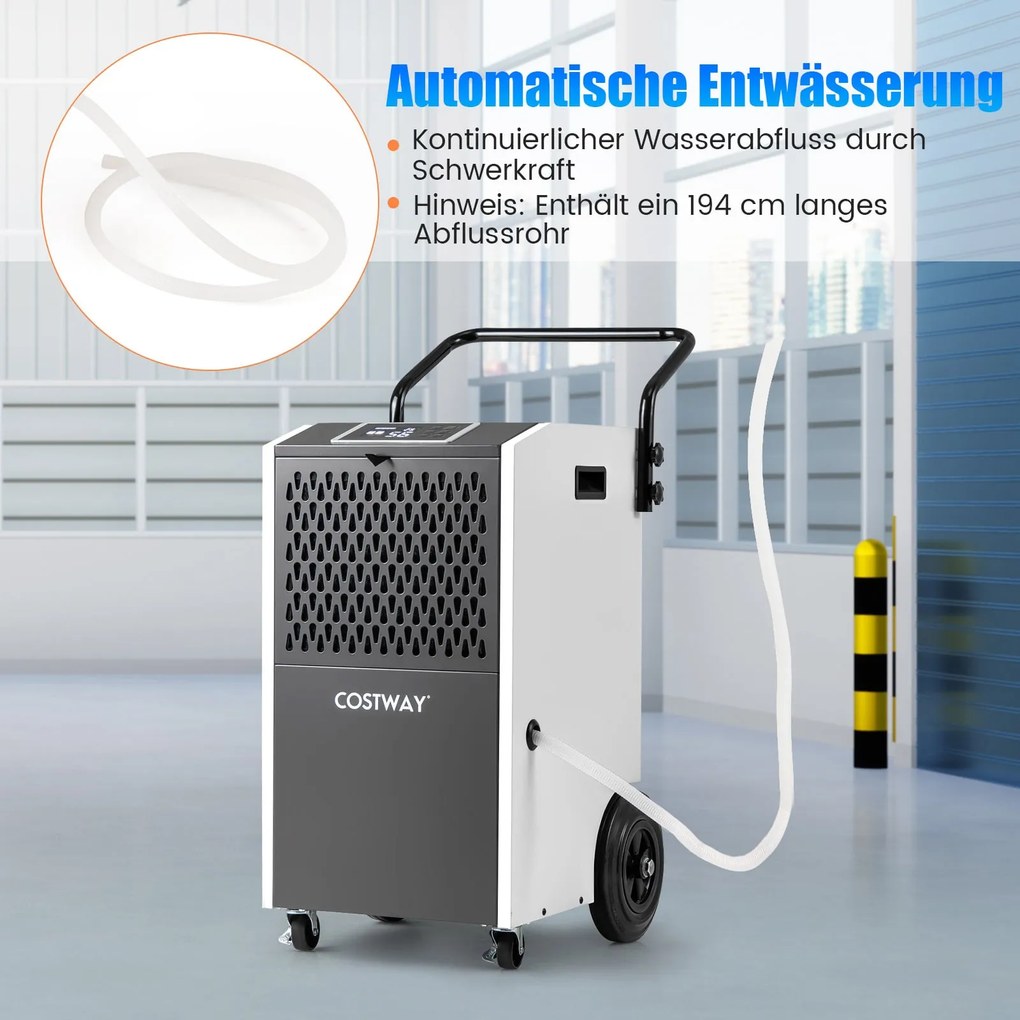 Costway 73 L/Den komerční odvlhčovač Průmyslová stavební sušička