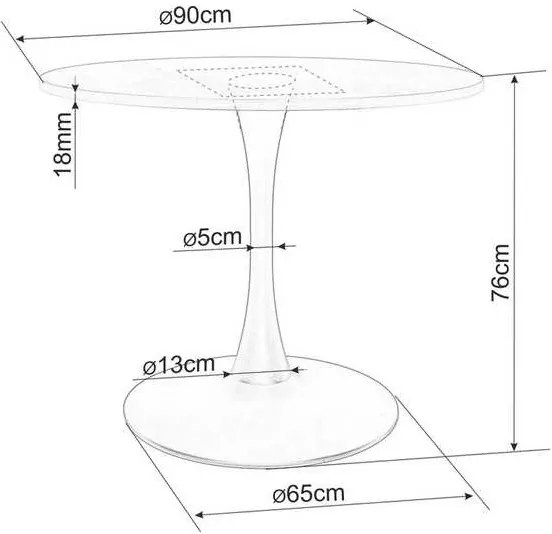 Jídelní stůl Amadeo II, dub / černá