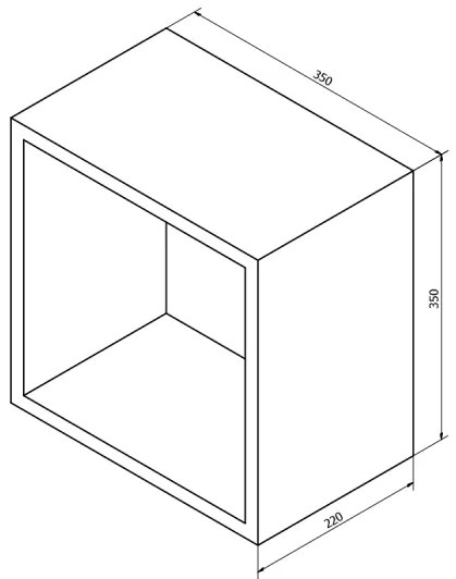 Sapho ESPACE otevřená policová skříňka 35x35x22cm, bílá ESC150-3030