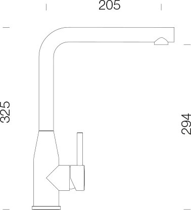 Schock Baterie dřezu KETO Inox pevné ramínko