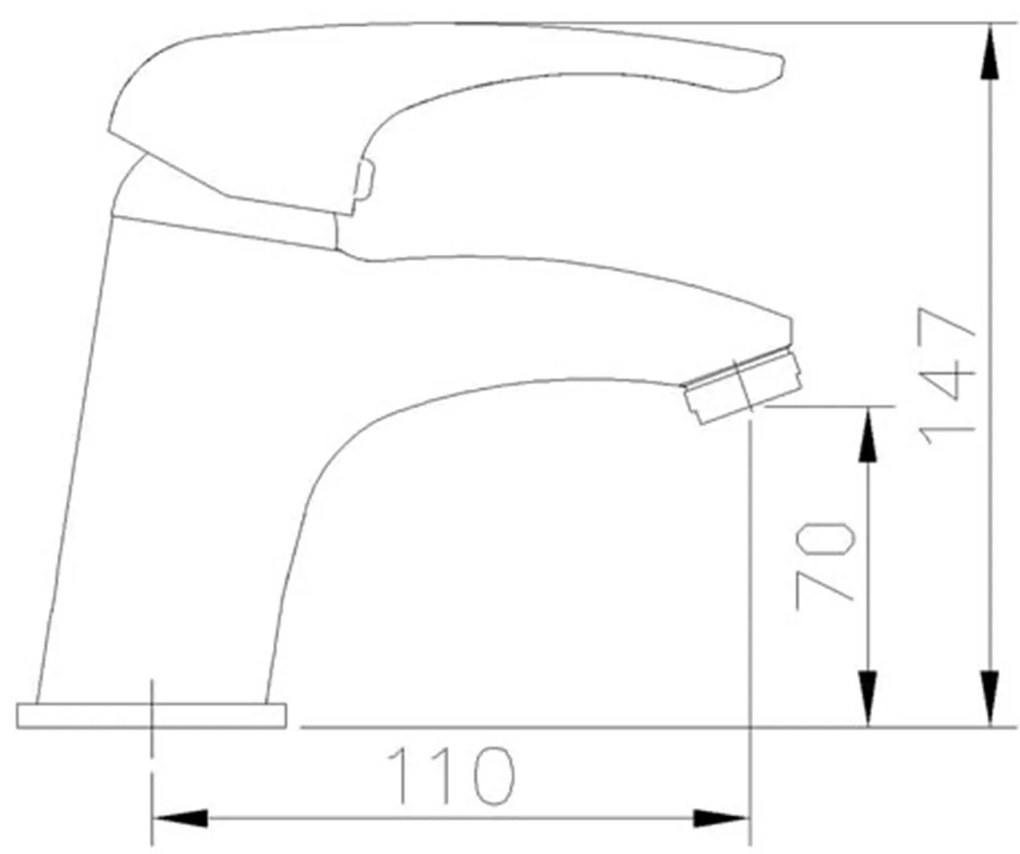 Aqualine KASIOPEA stojánková umyvadlová baterie bez výpusti, chrom, 1107-02