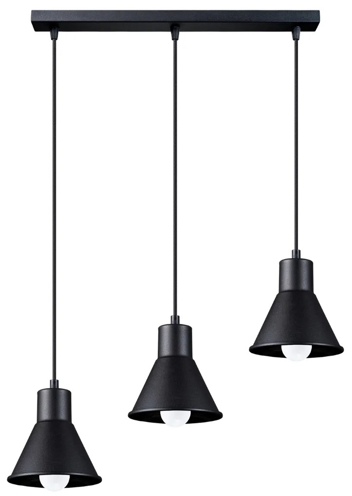 Sollux Lighting Závěsné svítidlo TALEJA 3 Černá [E27].