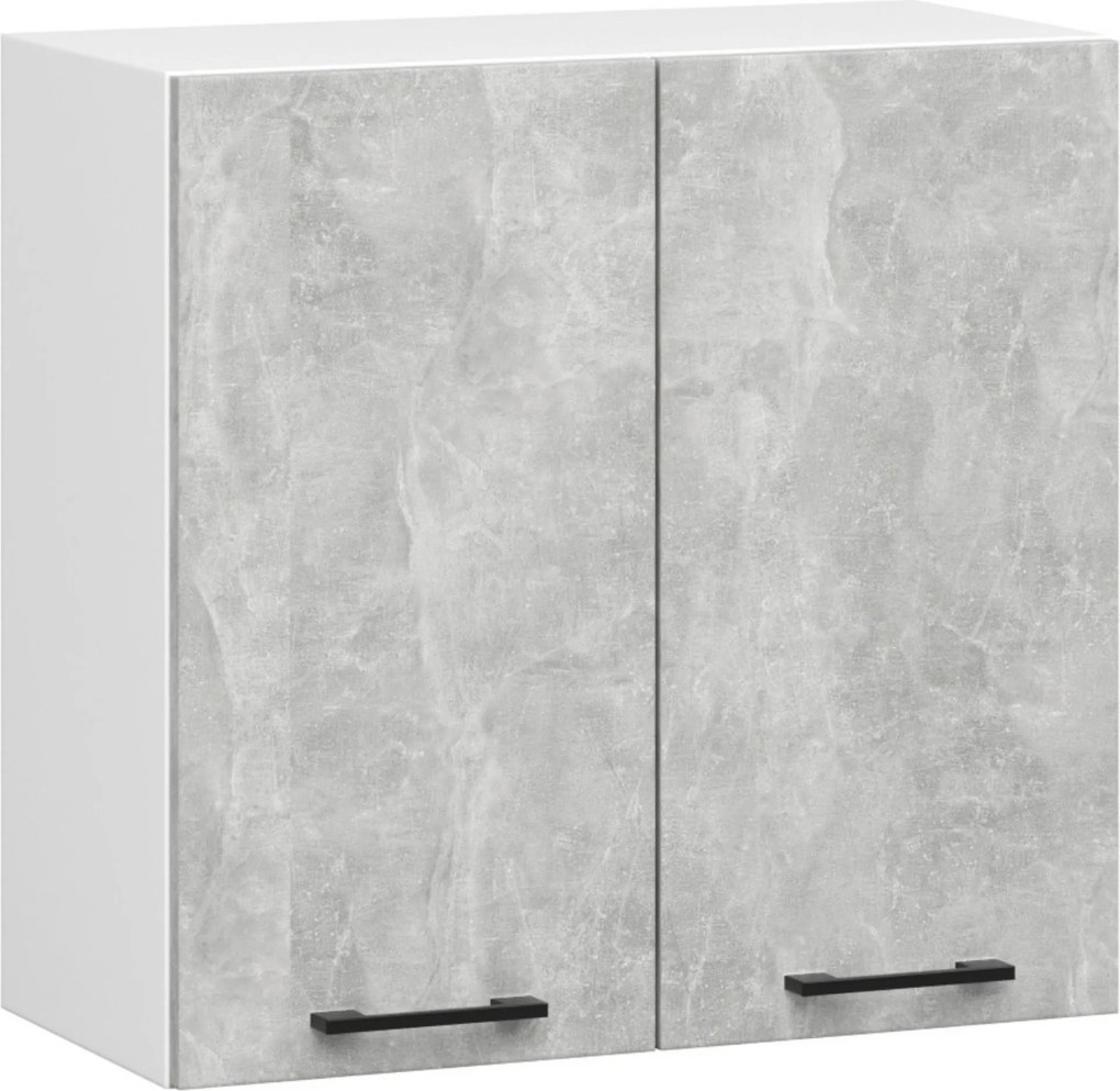 Závěsná kuchyňská skříňka Olivia W60 bílá/beton