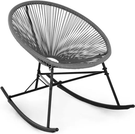 Blumfeldt Roquetas Chair, houpací křeslo, retro design, 4 mm pletivo, šedé