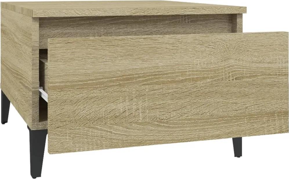 vidaXL Odkládací stolek 50 x 46 x 35 cm kompozitní dřevo [819522] Barva: Betonová šedá