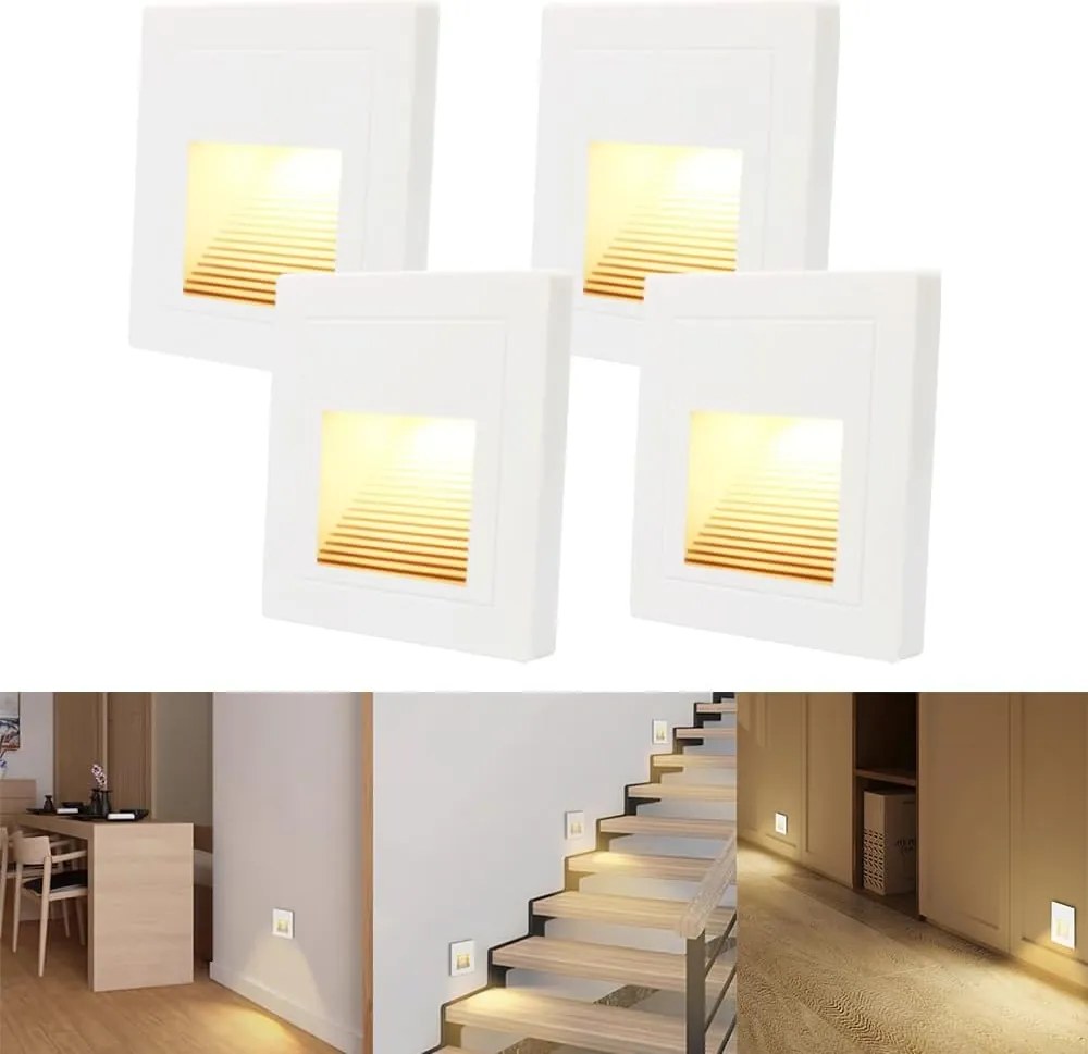 Osvětlení Schodů Led Lampa Sada 4KS Arotelicht 3V 3000 K