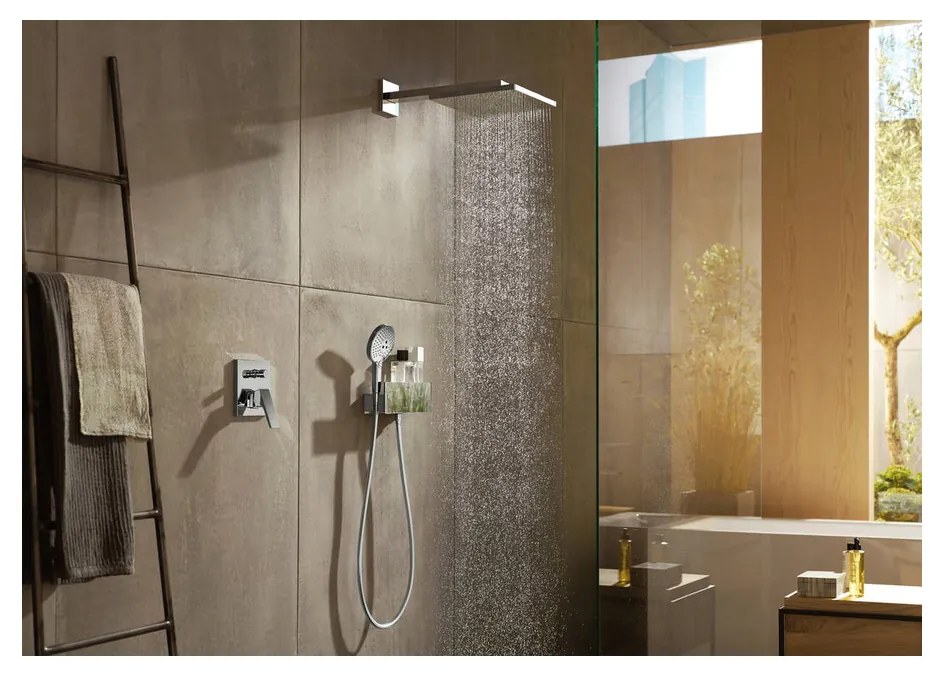 Hansgrohe Raindance E - Horní sprcha 300 1jet se sprchovým ramenem, matná bílá 26238700