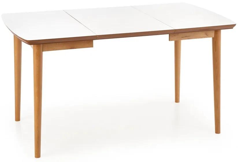 Rozkládací jídelní stůl Bradley 140-185x80 cm bílý