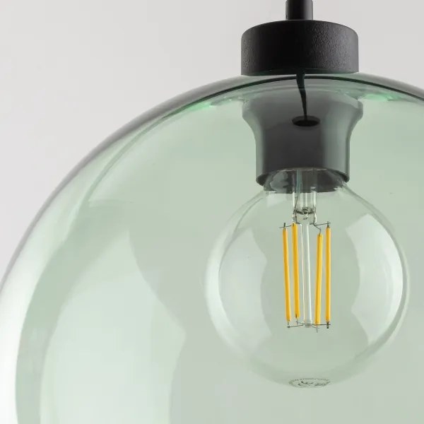 Lustr na lanku CUBUS 1xE27/15W/230V černá/kouřová zelená
