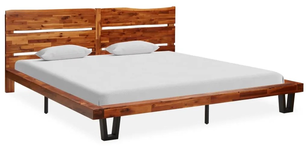 325288 vidaXL Rám postele s živou hranou masivní akáciové dřevo 200 cm
