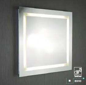 Searchlight 8510 Obdélníkové zrcadlo s LED osvětelním MIRROR IP44, spínač