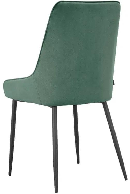 Danish style Jídelní židle Maya (SET 2 ks), samet, zelená