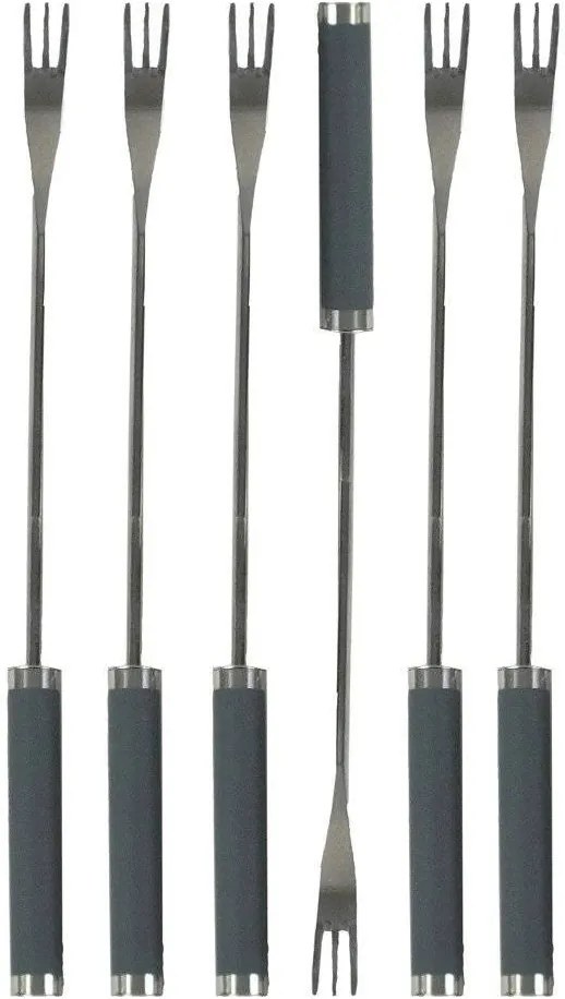 Fondue set vidliček MEYRIN nerez / silikon, šedá 24,5cm KL-16581 - Kela