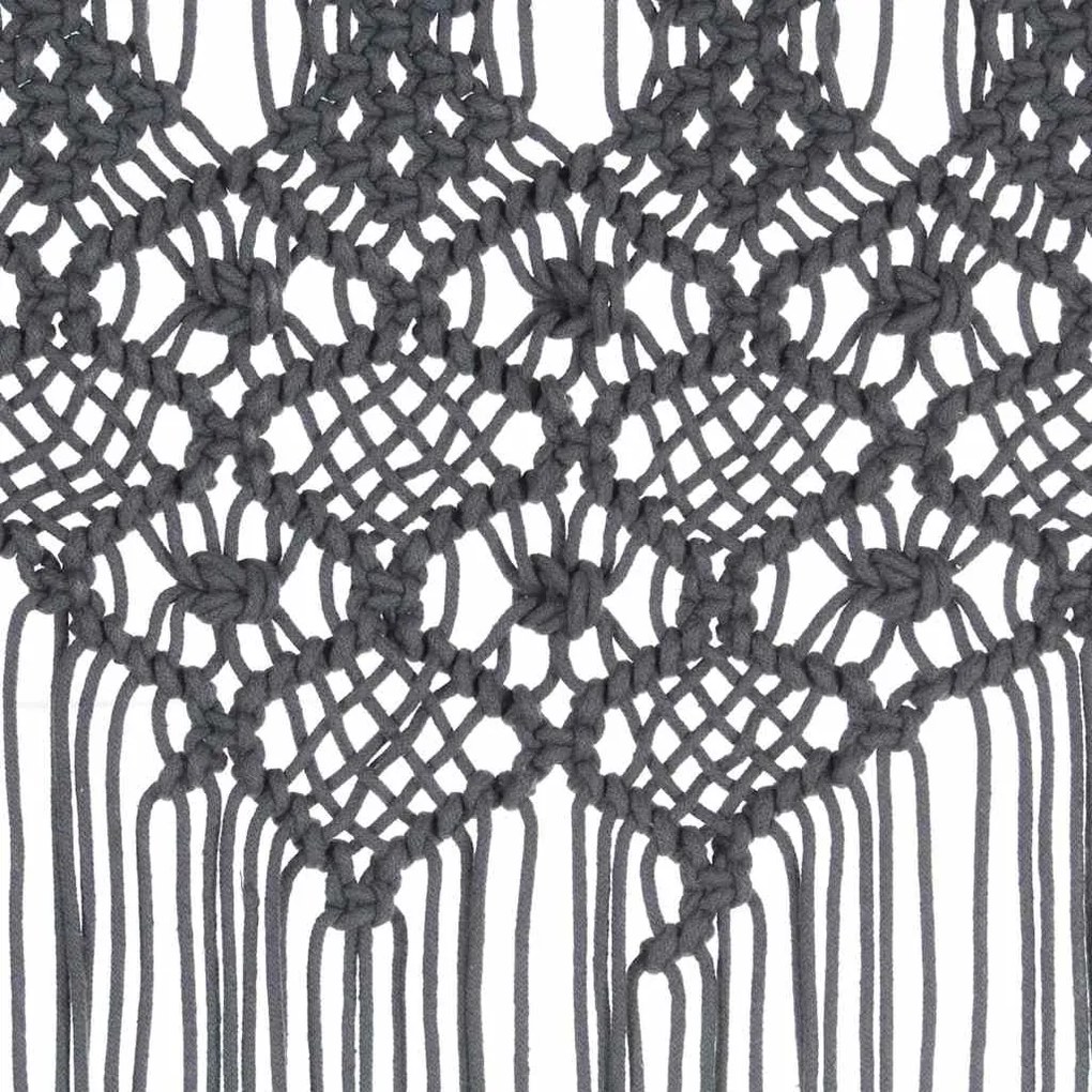 Macramé závěs antracitový 140 x 240 cm bavlna 323995