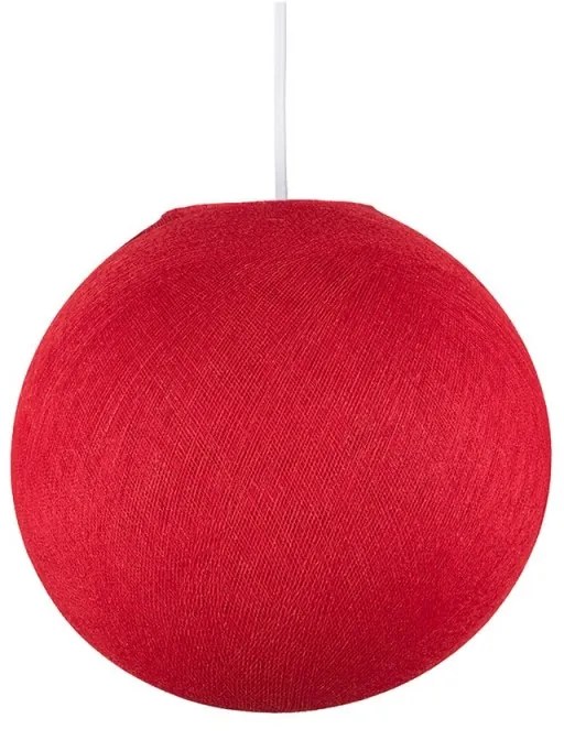 creative cables Stínidlo tvaru koule z polyesterového vlákna - 100% vyrobené ručně - promo Barva komponentu: Červená, Velikost ⌀: XS - 25cm