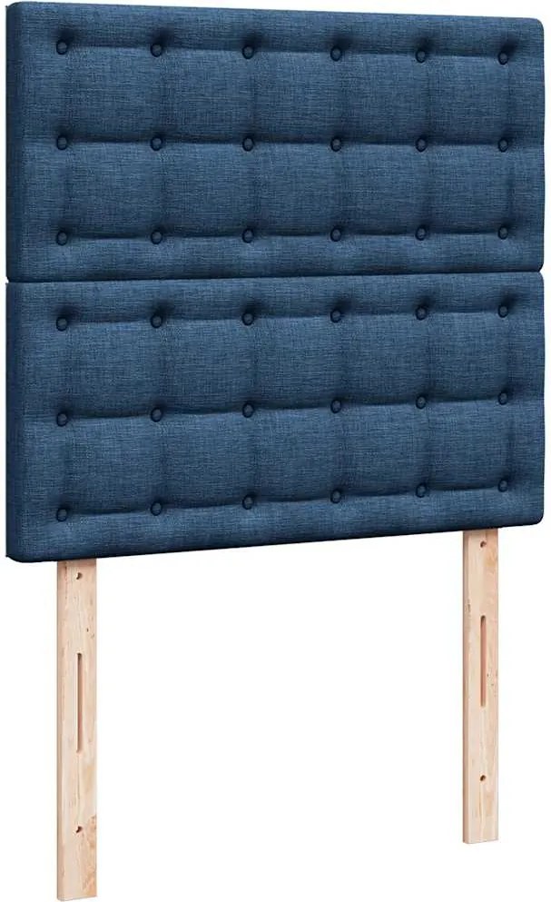 Box spring postel s matrací modrá 100 x 200 cm textil 3291987