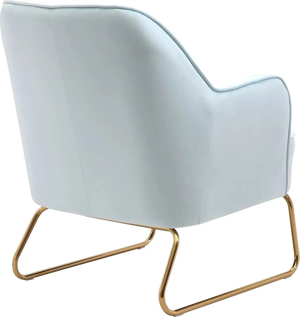 Světle modré sametové křesílko Firenze light blue - 65*75*80cm