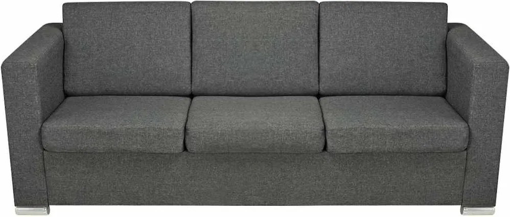 Dvojdílná sada pohovek textil tmavě šedá 274214