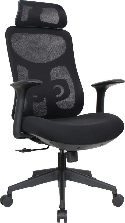 Ergonomická kancelářská židle LERO - černá síťovina / nosnost 150 kg