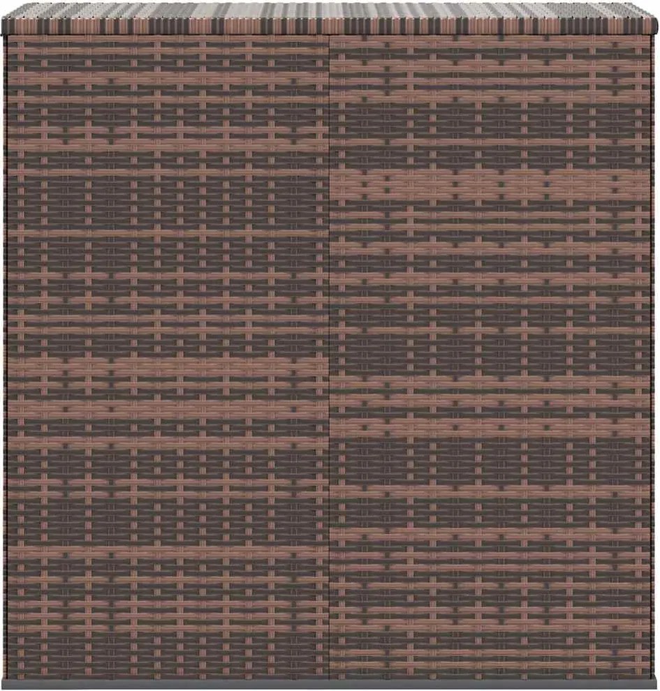 Zahradní úložný box PE ratan 100 x 49 x 103,5 cm hnědý 317224