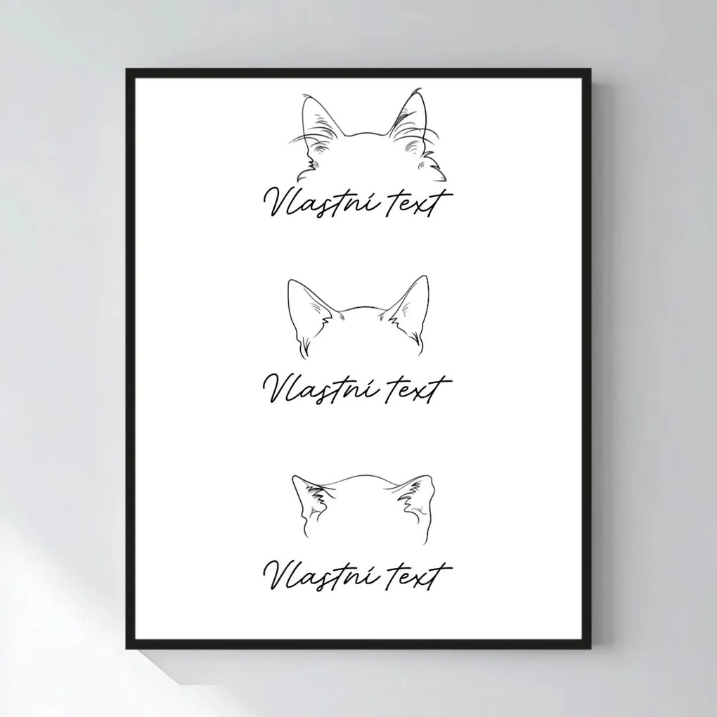 Personalizovaný magický fotoobraz v rámu - 40x50 - zvířecí ouška