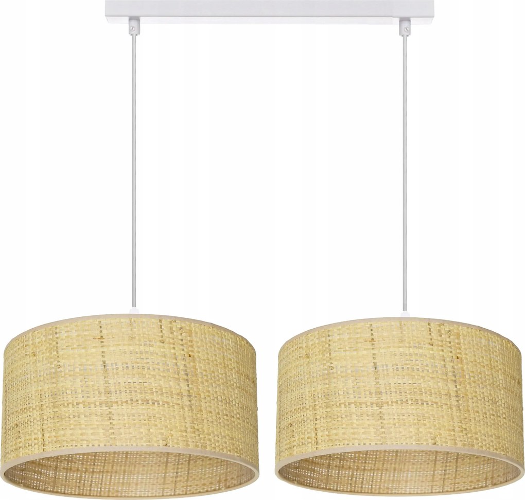 Závěsná Stropní Ratanová Lampa Etno Stropní Stínidlo Boho Ratan 30 CM E27