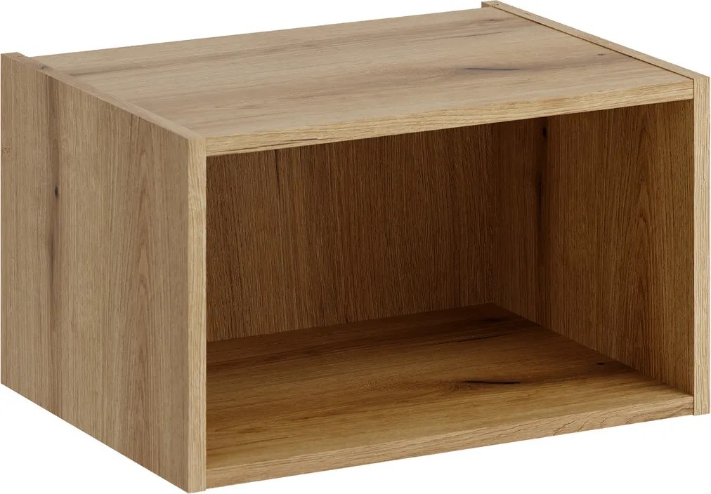 Koupelnová sestava Nova Cashmere II s deskou, regálem a skříňkami 50 cm kašmírová/dub coast evoke