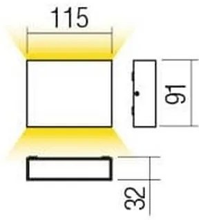 Redo 90377 - LED Venkovní nástěnné svítidlo KAMAL LED/4,4W/230V 3000K IP54 hnědá
