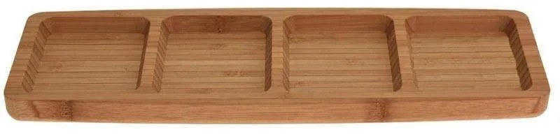 Bambusový servírovací talíř BEMBO 33 cm hnědý
