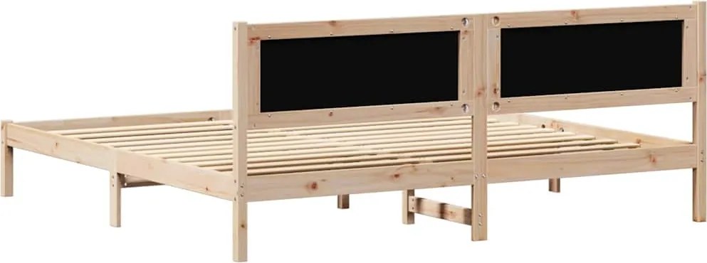 Rám postele Světle šedá 200 x 200 cm Masivní borové dřevo 3394233