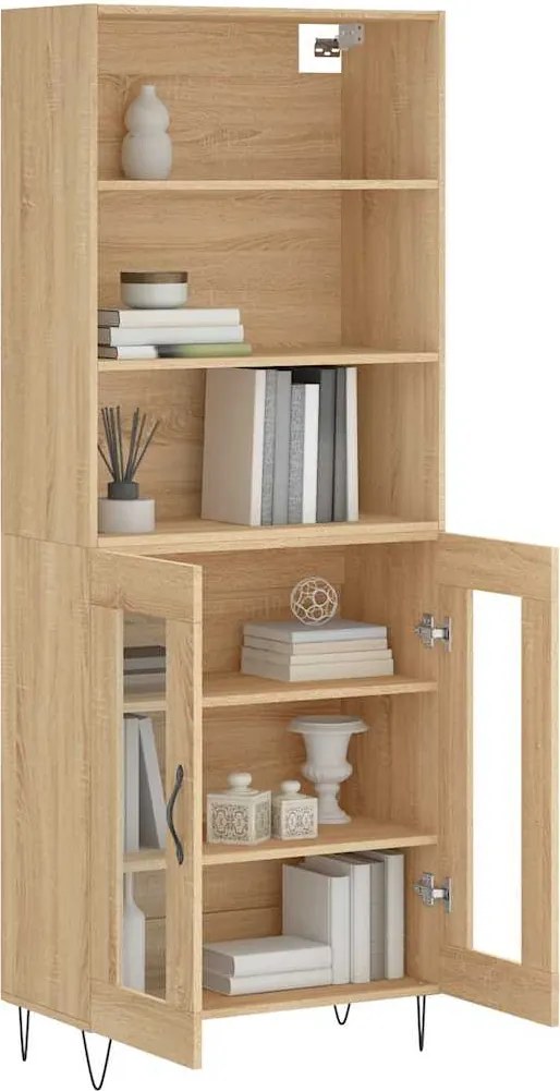 Skříň highboard dub sonoma 69,5 x 34 x 180 cm kompozitní dřevo 3189312