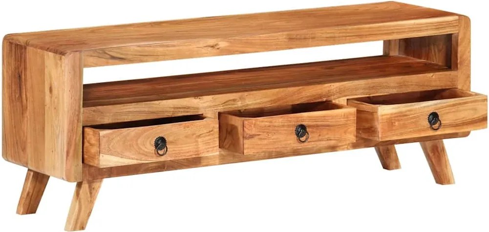 TV stolek 110 x 30 x 40 cm masivní akáciové dřevo 337065