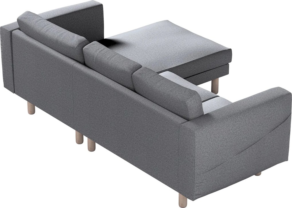Potah na pohovku IKEA Norsborg 3-místná se šezlongem barva šedá látka pletený vzor