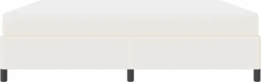 Rám postele s matrací Krémová 200 x 200 cm textil 3399142