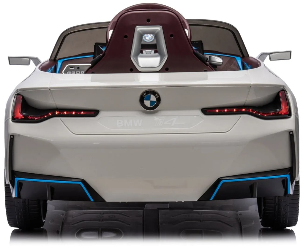 Dětské elektrické autíčko s dálkovým ovládáním BestBerg BBCC-20W – BMW i4 / nosnost 30 kg / Li-Ion baterie / bílá